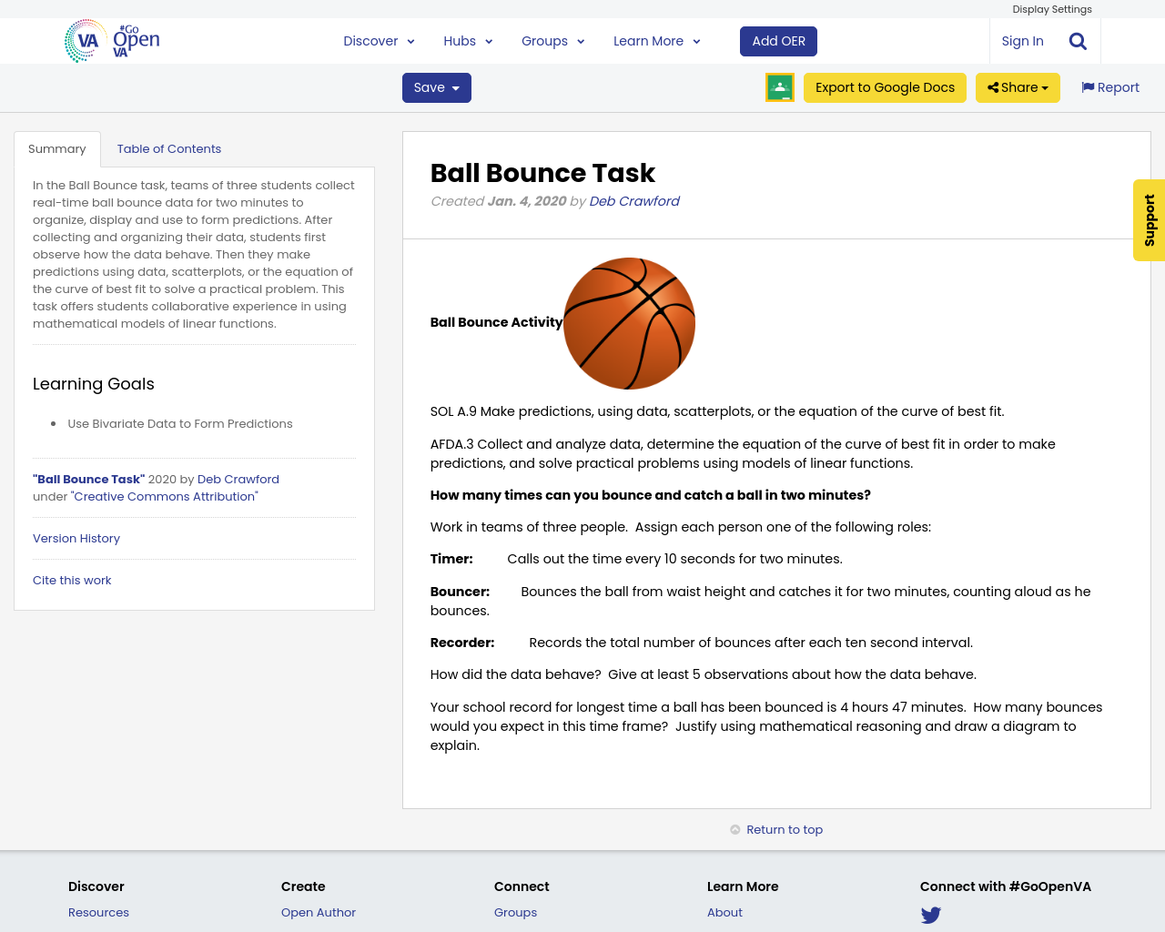 Ball Bounce Task | #GoOpenVA