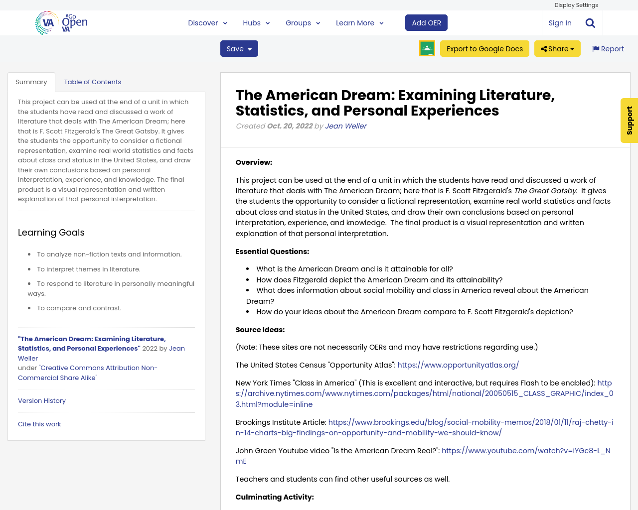 The American Dream: Examining Literature, Statistics, and Personal ...