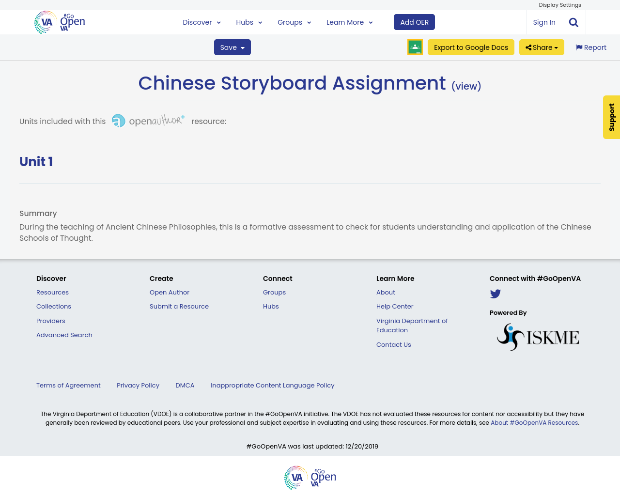 Chinese Storyboard Assignment | #GoOpenVA